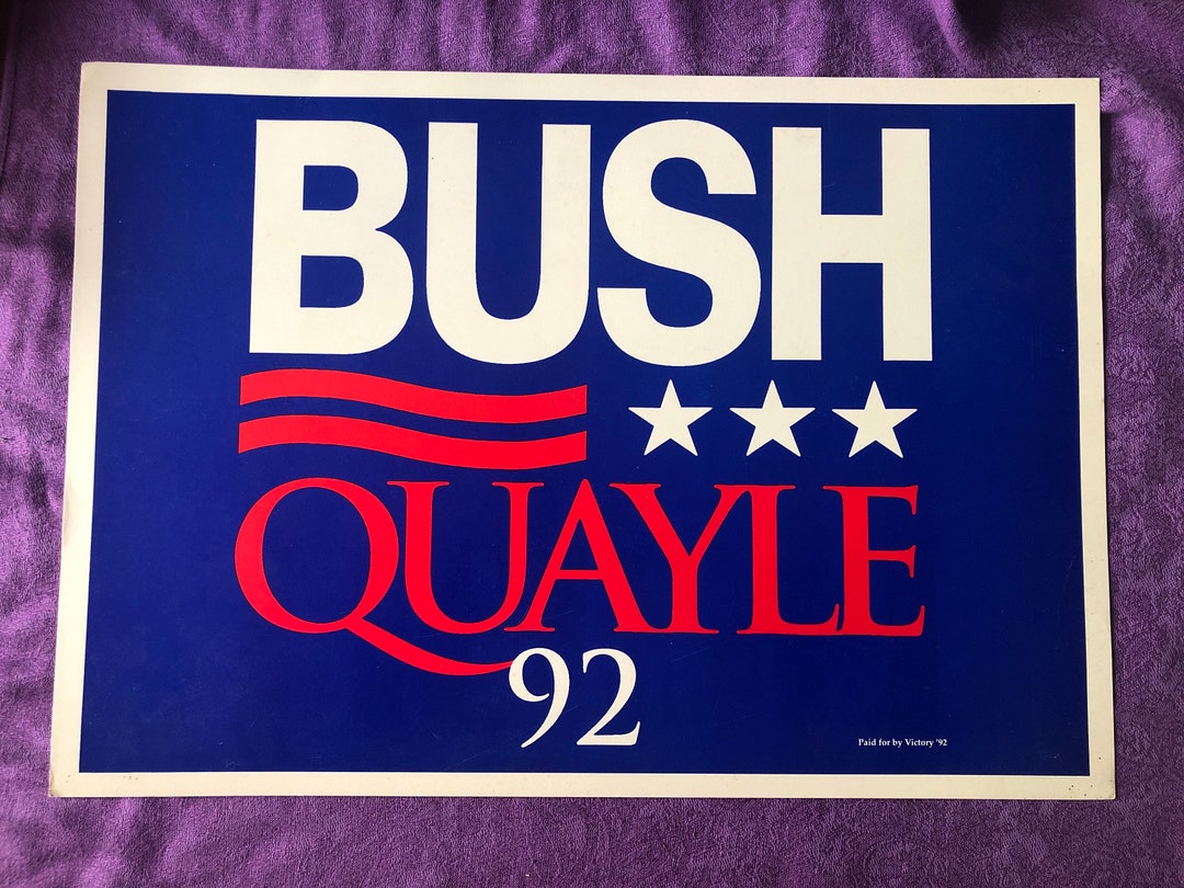 Bush Quayle Poster, 1992 - Etsy