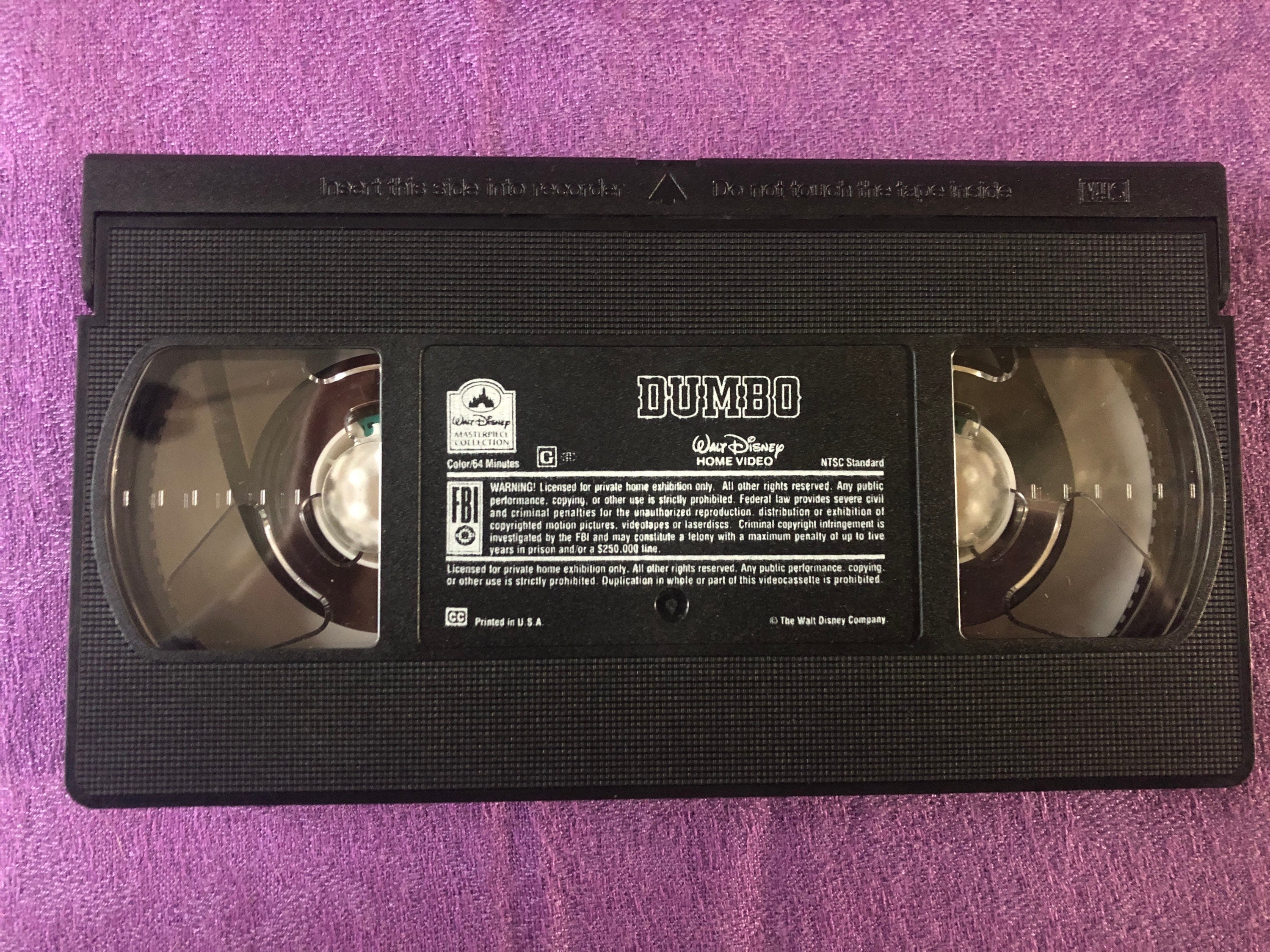 Walt Disney Movie, Dumbo, Masterpiece Collection, VHS, 024, 1994 - Etsy