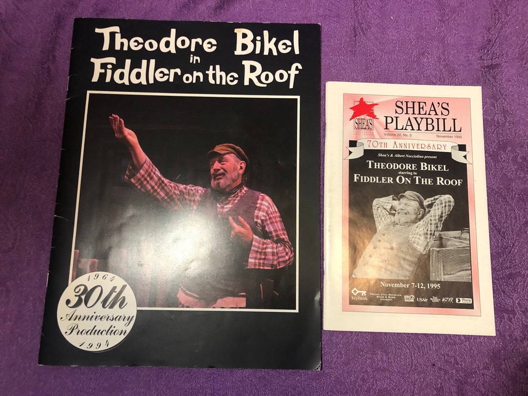 Theodore Bikel: Fiddler on the Roof Playbill & Brochure - 1995 - Etsy