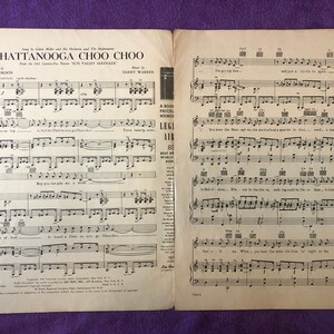 Sheet Music, Chattanooga Choo Choo Sheet Music, Sonja Henie and John ...