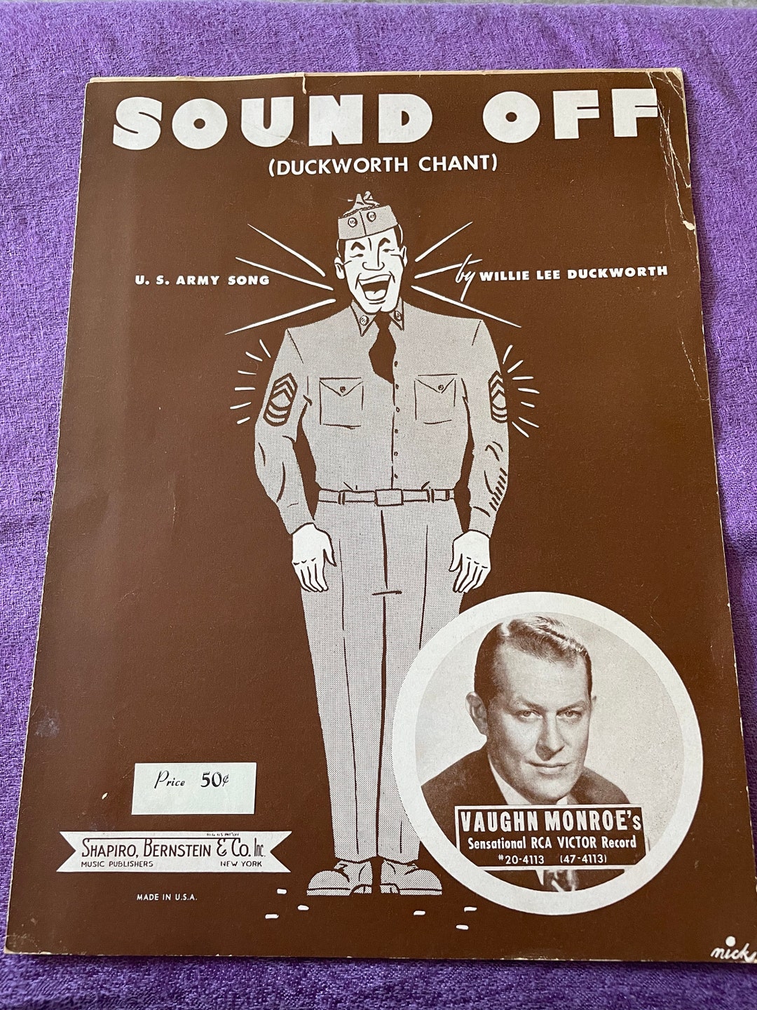 Sound off (duckworth Chant) Sheet Music, U.S. Army Song, by Willie Lee ...