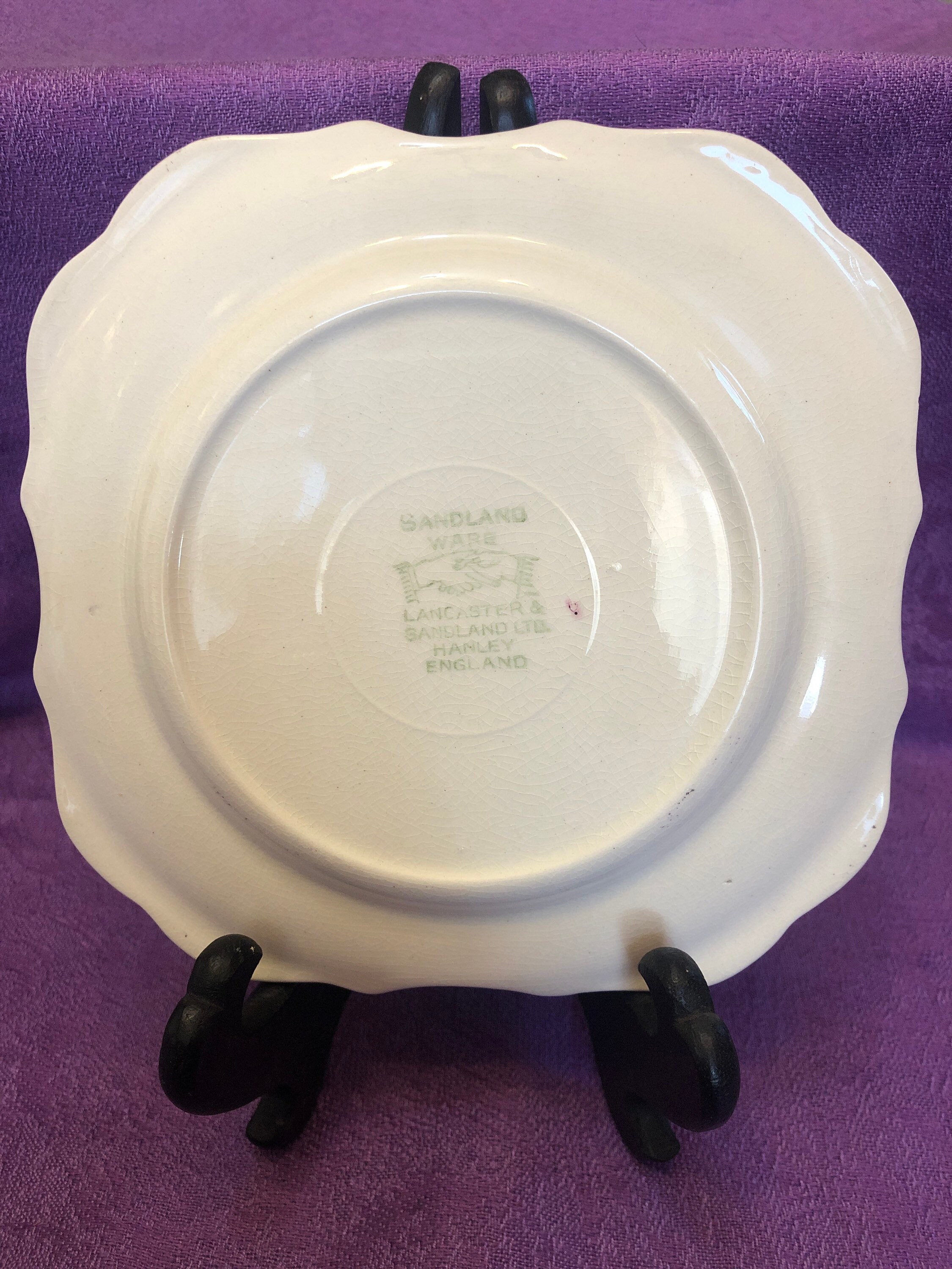 Sandland Ware Decorative Plate, Lancaster & Sandland LTD, Hanley ...