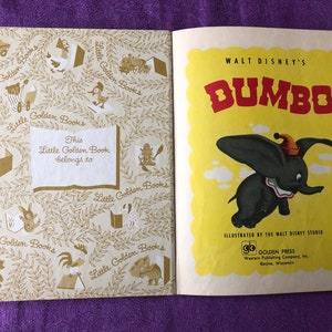 Walt Disneys Dumbo, a Little Golden Book, 1976, 39th Printing, D3 - Etsy