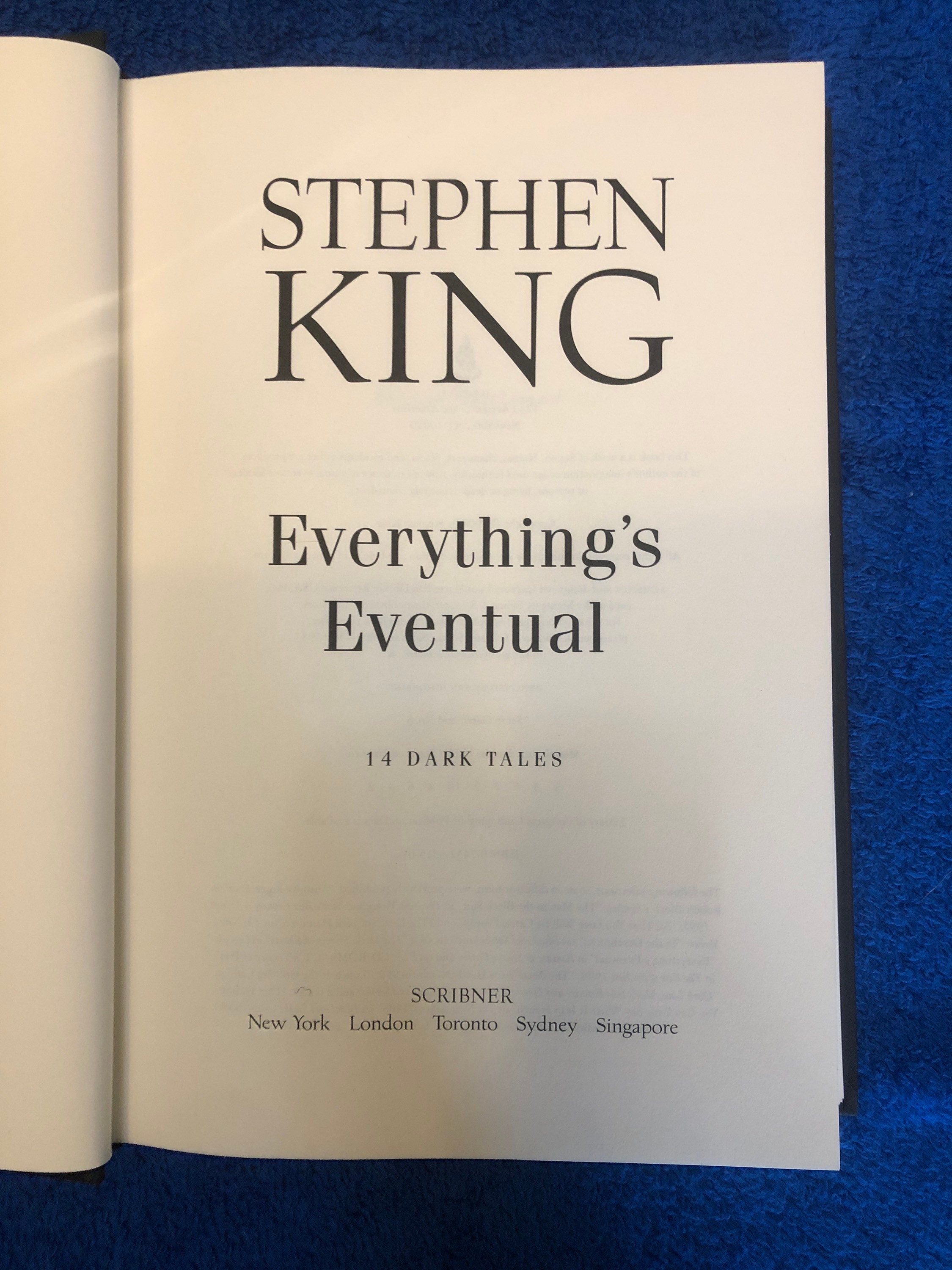 Everythings Eventual, 14 Dark Tales by Stephen King, First Edition ...