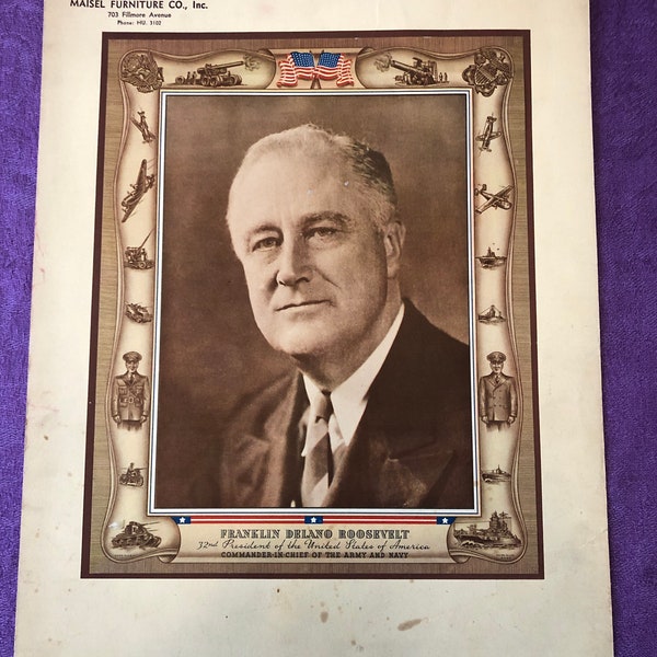 Franklin D Roosevelt - Etsy