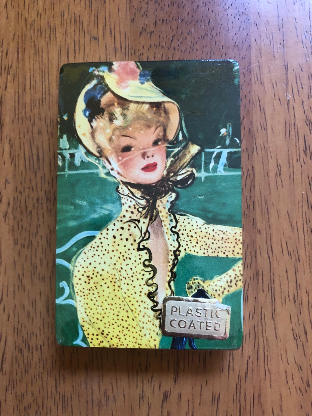 Vintage Playing Cards, Lady in Yellow, Sealed With Tax Stamp, Unopened ...