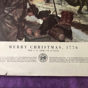 Merry Christmas, 1776, the US Army in Action Print Poster, 1950s - Etsy