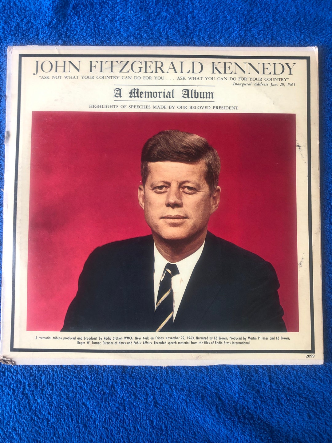 John Fitzgerald Kennedy A Memorial Album Vinyl Record Original 1963 ...