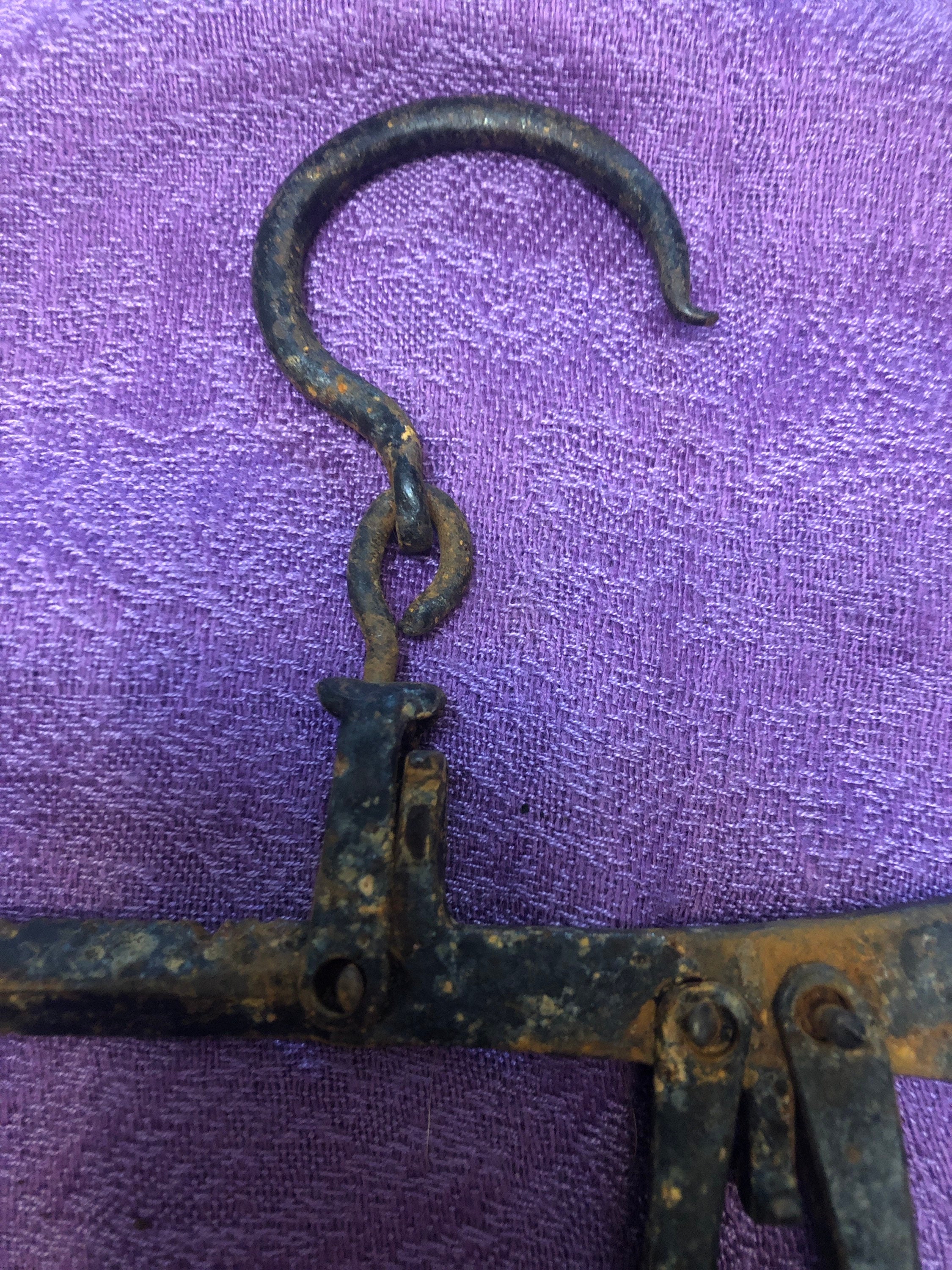 Antique Cast Iron Hanging Balance Scale for Farm Cotton Tobacco 1800s ...