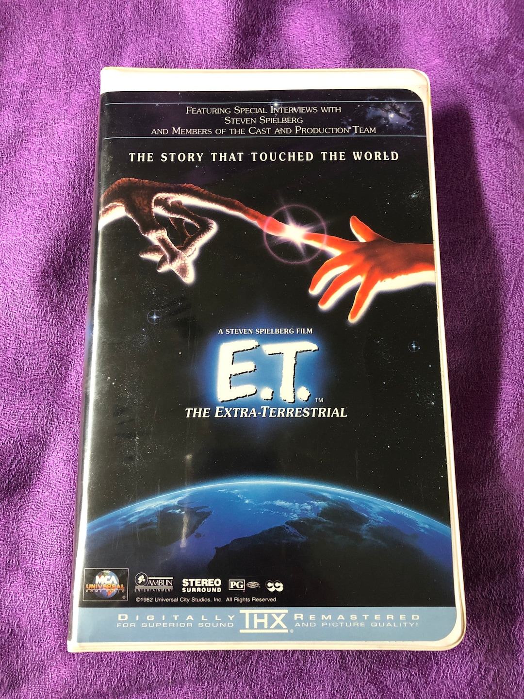 E.T. VHS, the Extra-terrestrial, A Steven Spielberg Film, 1982, Gently ...