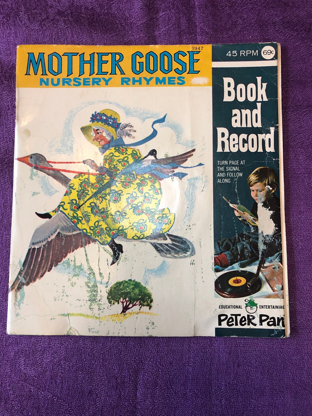 Mother Goose Nursery Rhymes Book and Record, Read Along, 1970’s, - Etsy