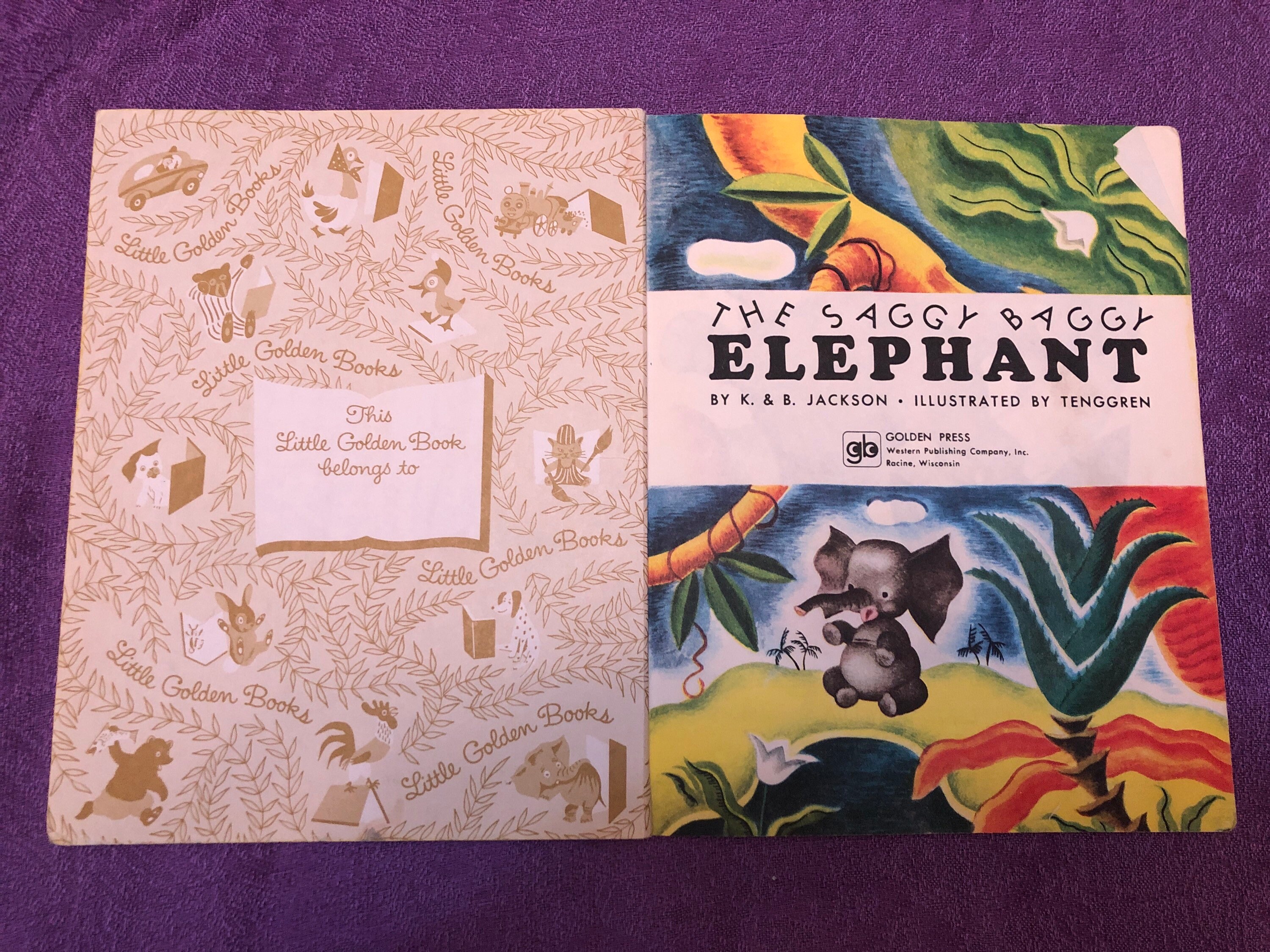 The Saggy Baggy Elephant, by K. & B. Jackson, a Little Golden Book ...