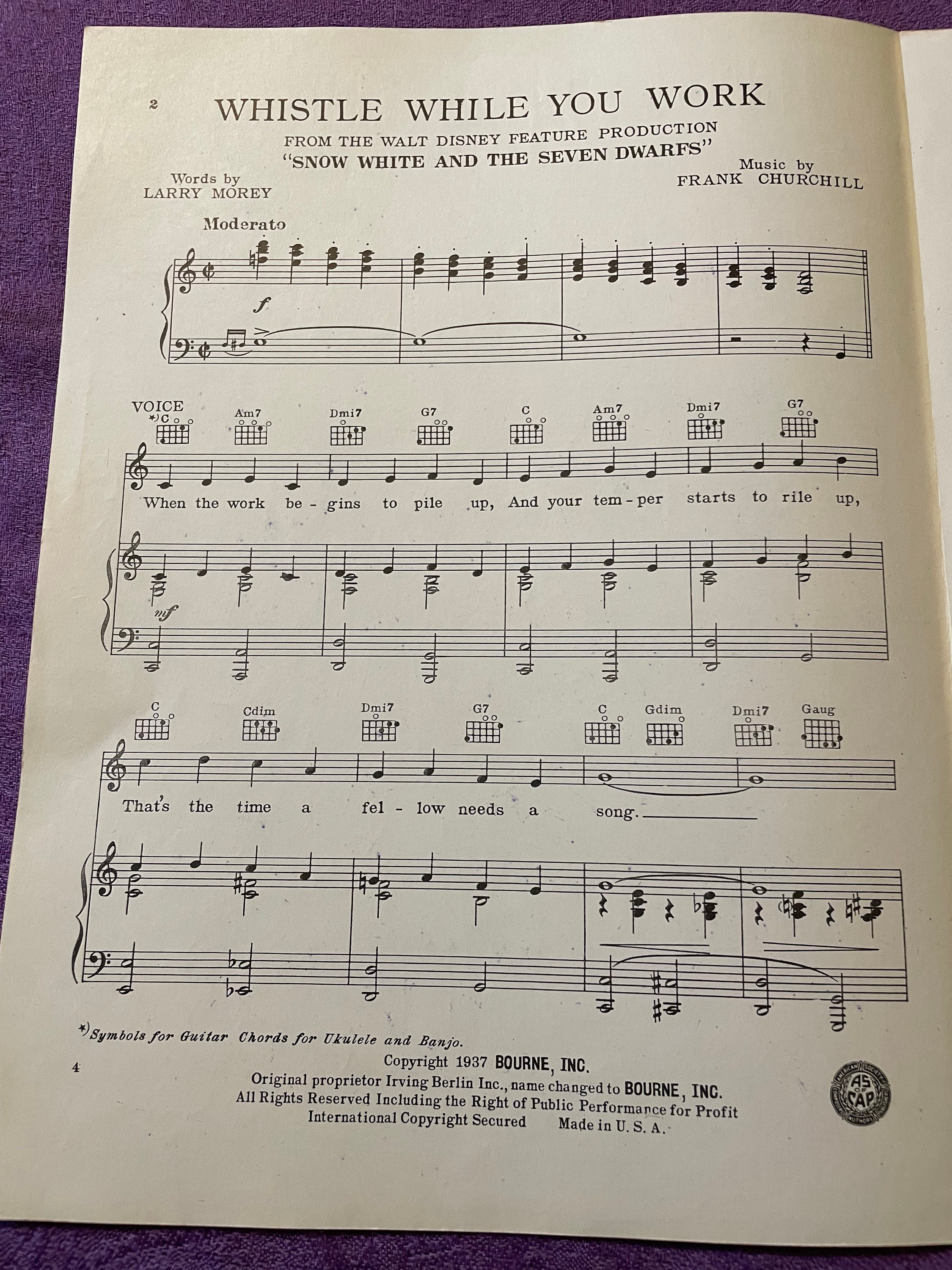 Walt Disney's Snow White and the Seven Dwarfs, Whistle While You Work ...