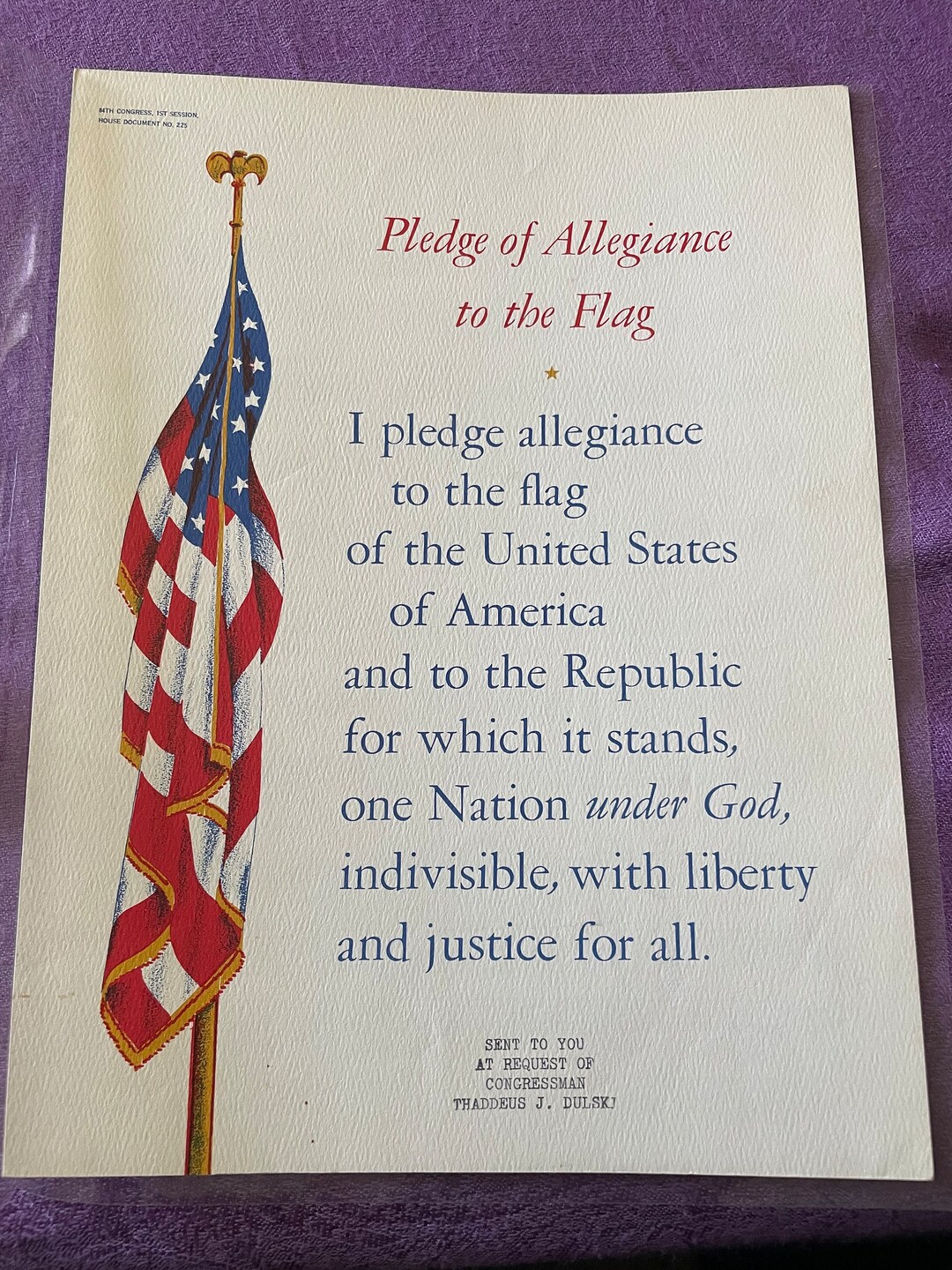 Pledge of Allegiance to the Flag Sheet Music, Musical Setting by Irving ...