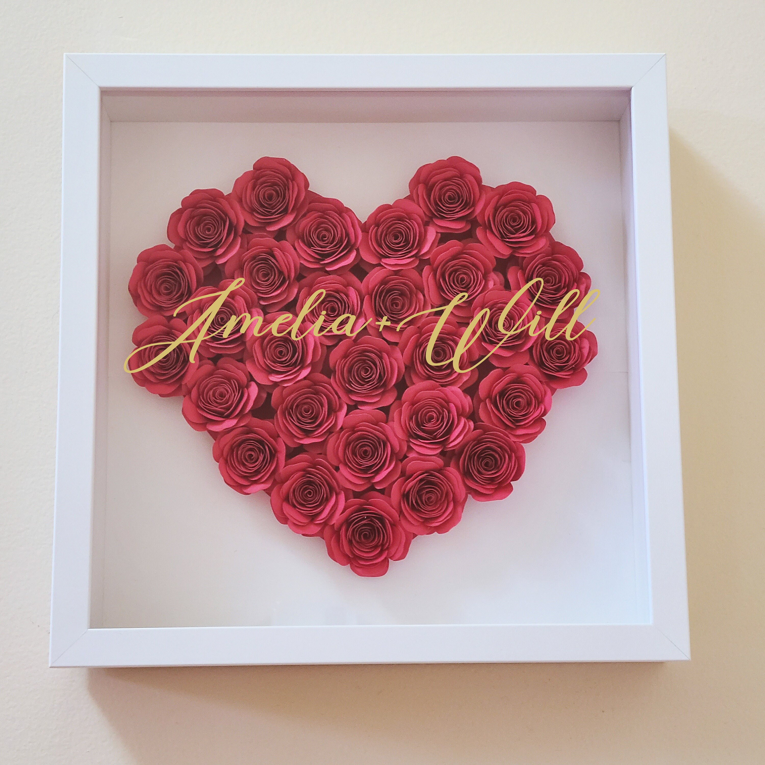 Heart Flower Shadow Box Etsy heart-flower-shadow-box-etsy