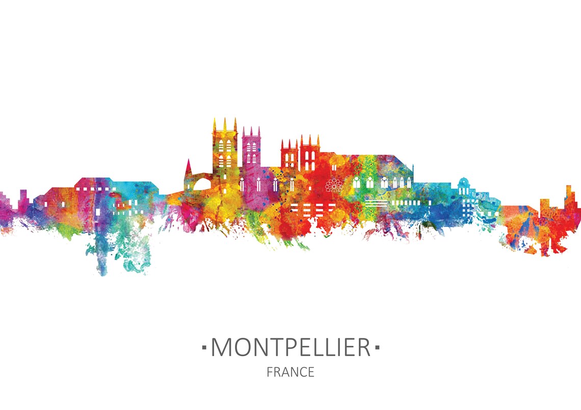 Illustration Of Montpellier Montpellier Poster Region Of | Etsy