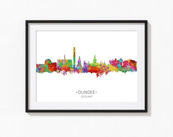 Dundee Skyline Dundee Scotland Cityscape Art Print Poster - Etsy UK