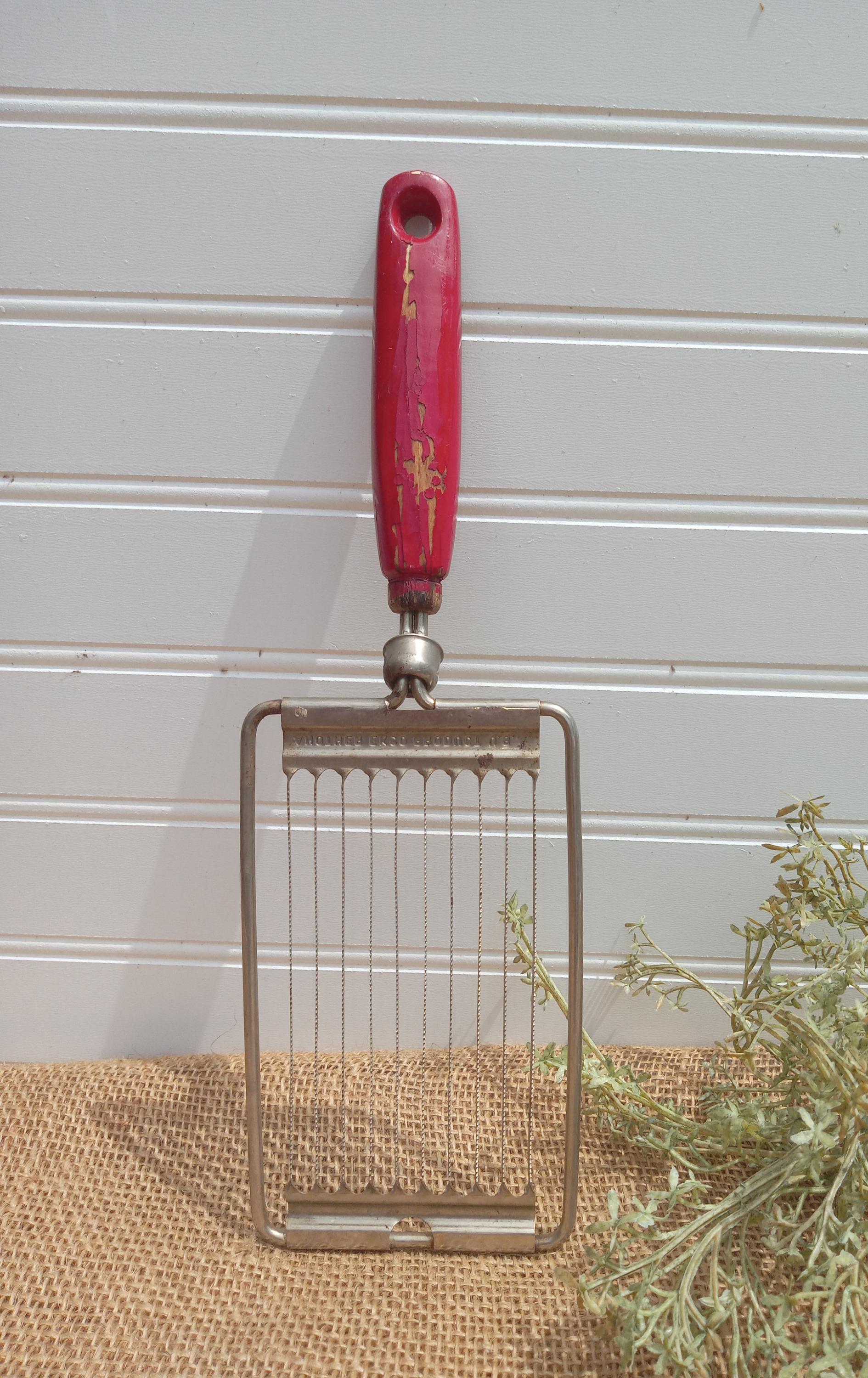 Vintage Red Handle Utensil/ Vintage Utensil/ Old Kitchen Tool/ Vintage ...
