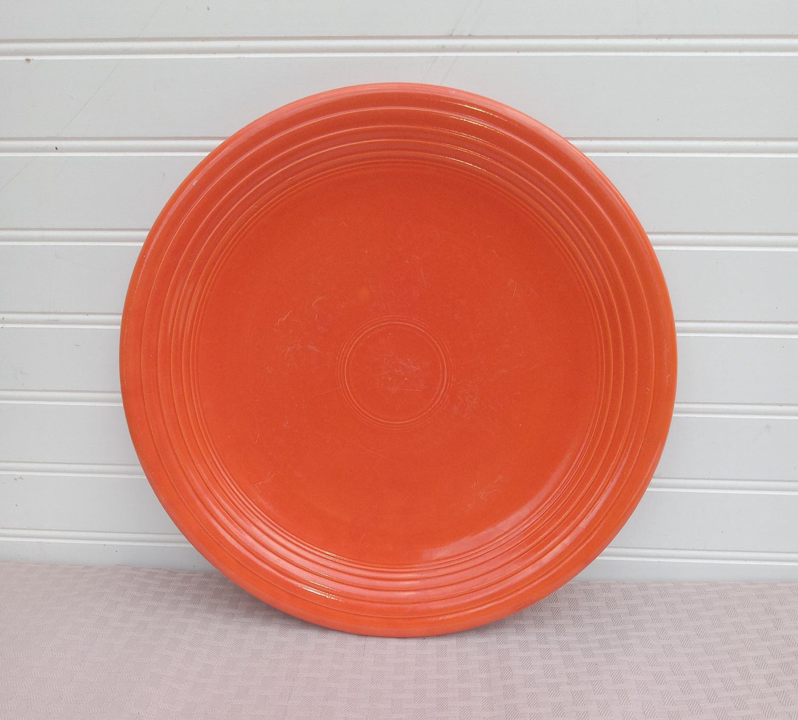 Fiesta Plate/ Fiestaware/ Orange Plate/ 12 In. Plate/ Plates/ Large ...