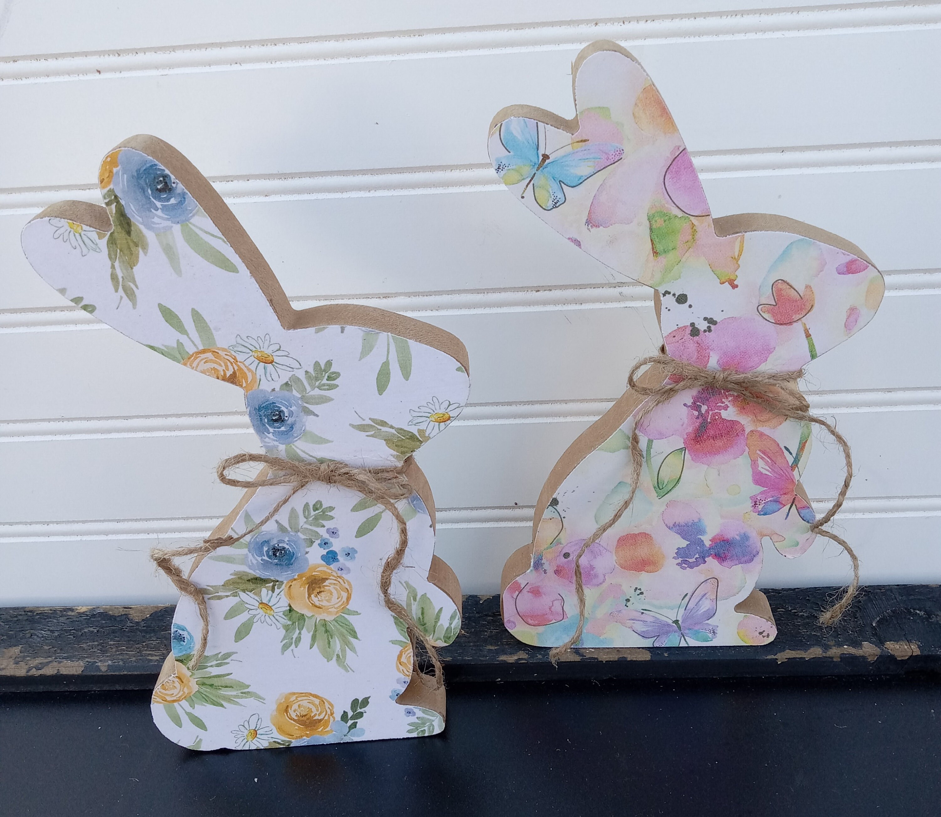 Wood Bunny/ Wood Bunnies/bunny/ Country Bunny Decor/ Roses Bunny/ Bunny ...