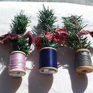 Tree Ornaments/ Antique Spools/vintage Spool Trees - Etsy