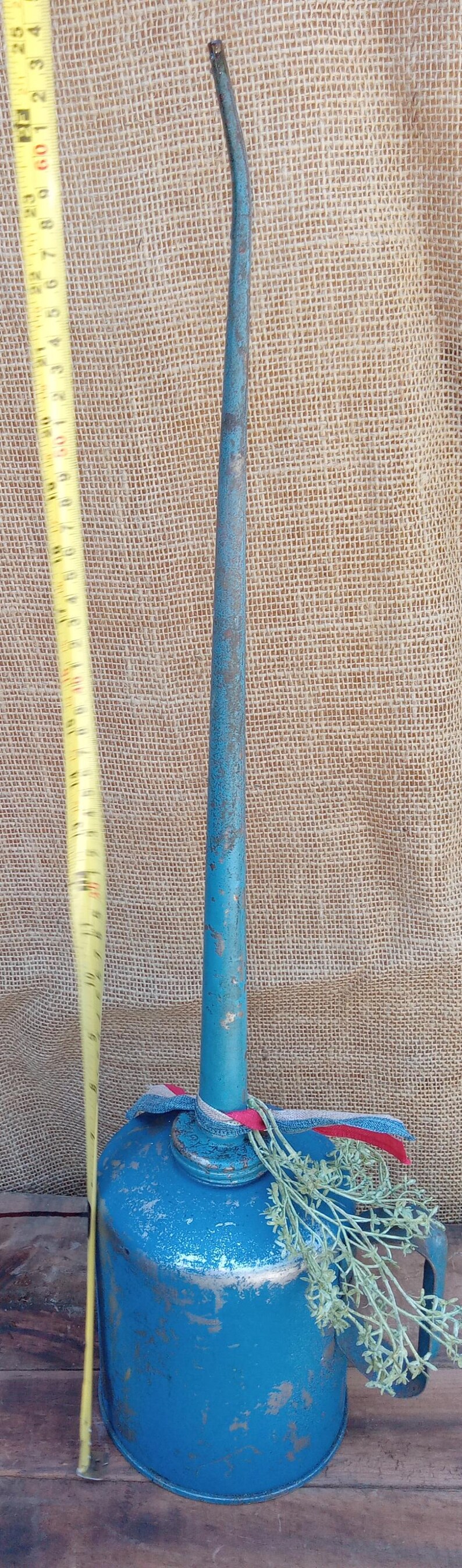 Vintage Blue Oil Can/oil Can/old Oil Can/antique Oil Can/ Oil Cans - Etsy