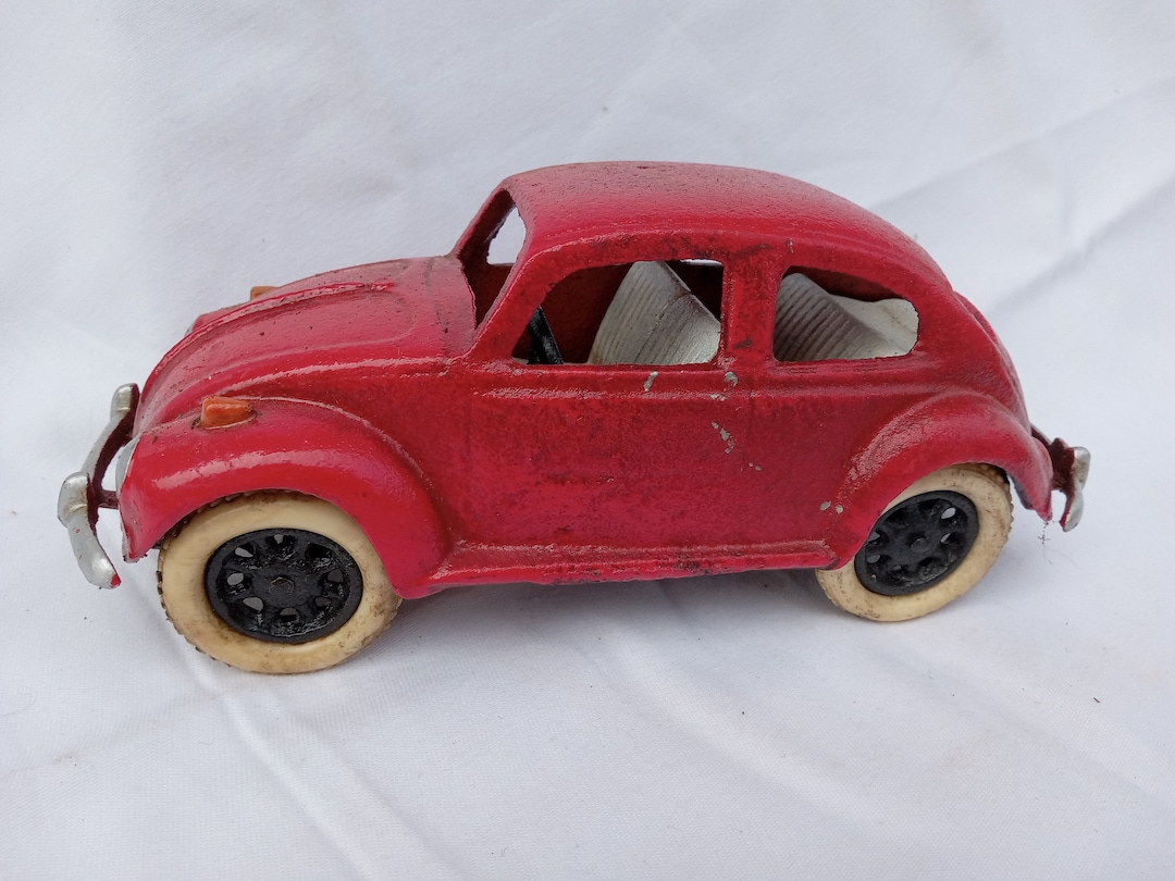 Cast Iron Beetle Car/ Beetle Bug/ Cast Iron Car/red Beetle Car/ Beetle ...