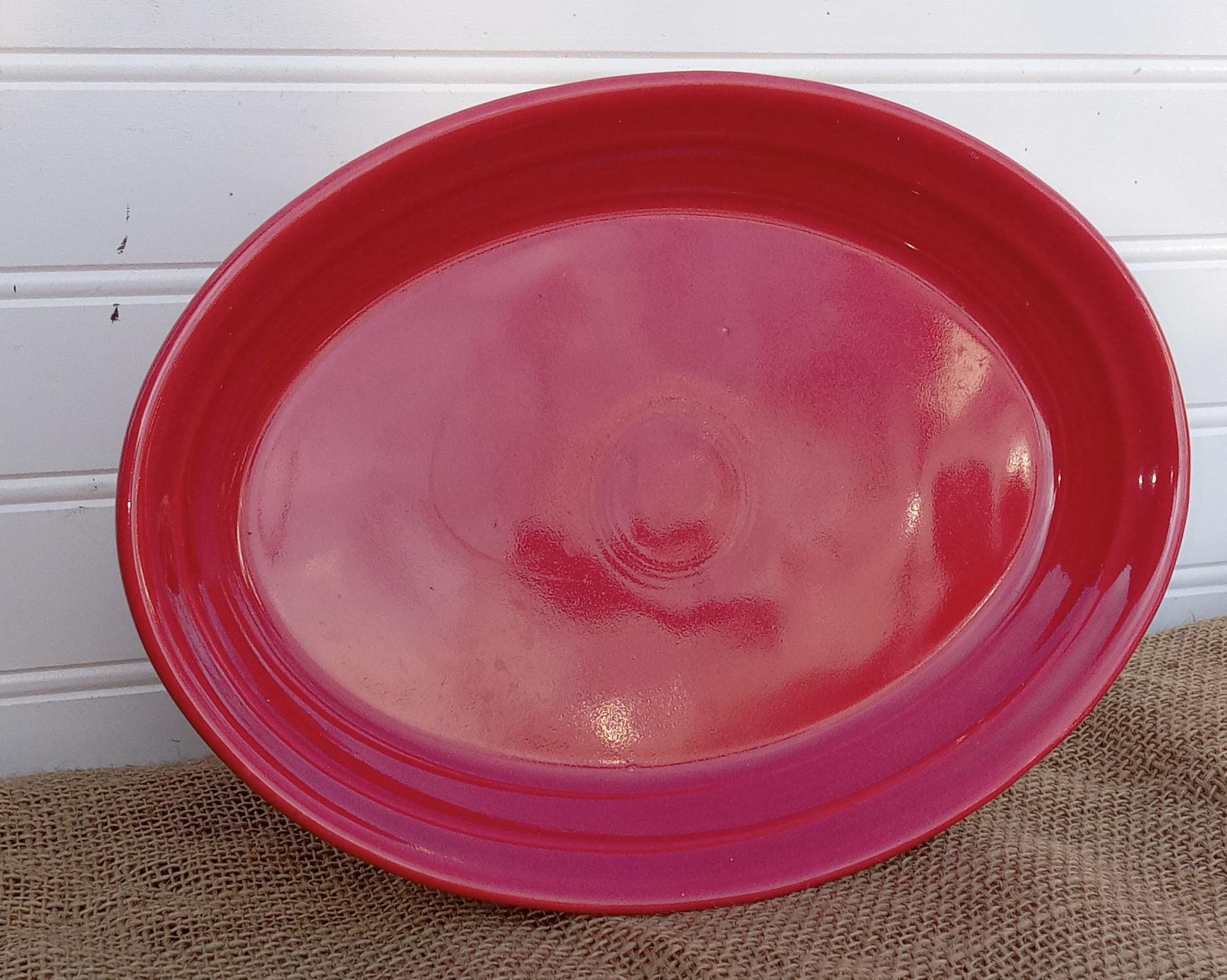 Fiesta Red Plate/ Red Plate/ Fiesta Oval Small Plate/ Fiesta Red Plate ...