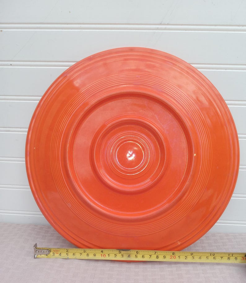 Fiesta Plate/ Fiestaware/ Orange Plate/ 12 In. Plate/ Plates/ Large ...