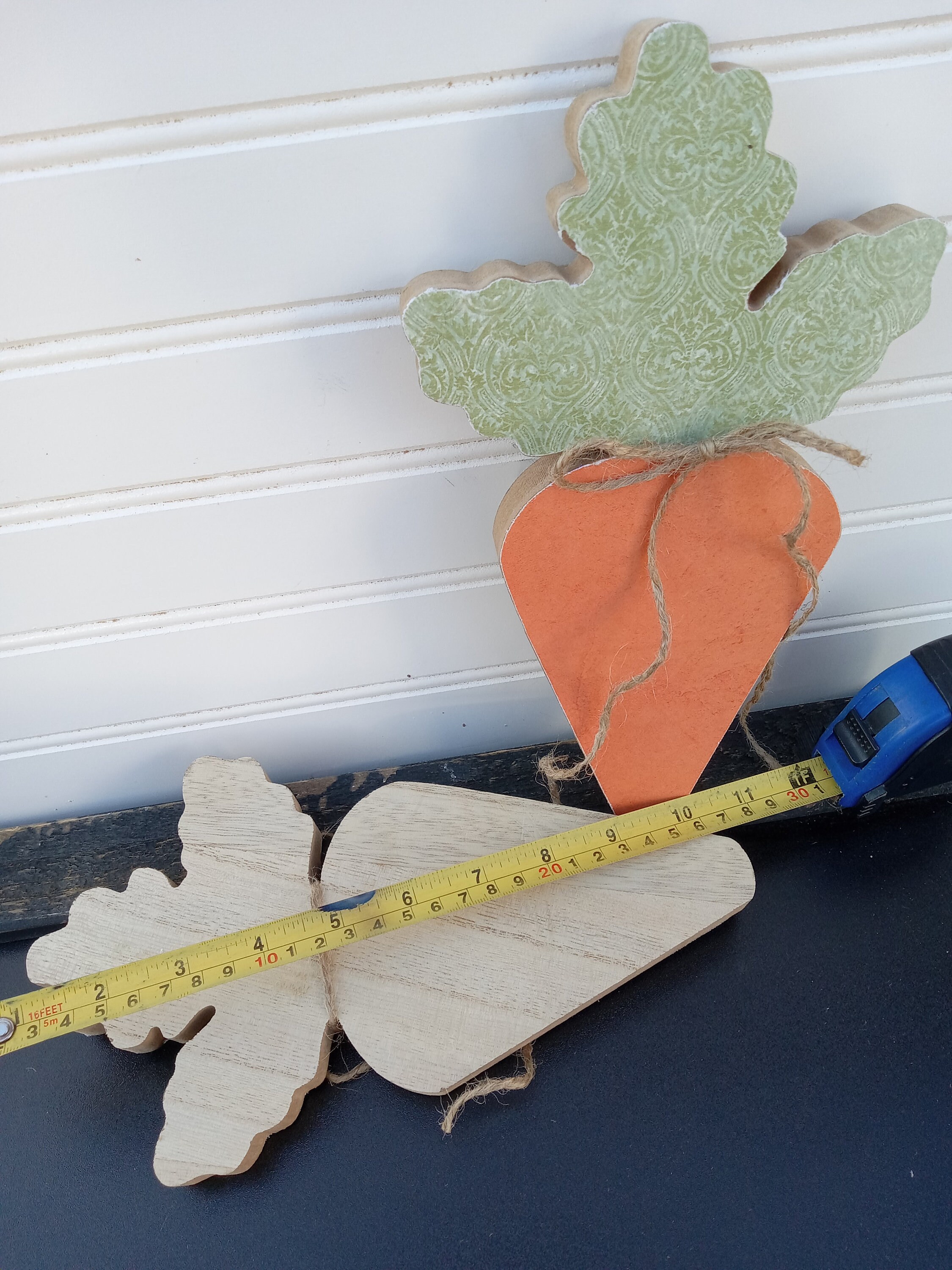 Wood Carrots With Jute Bow: Rustic Carrot Decor - Etsy