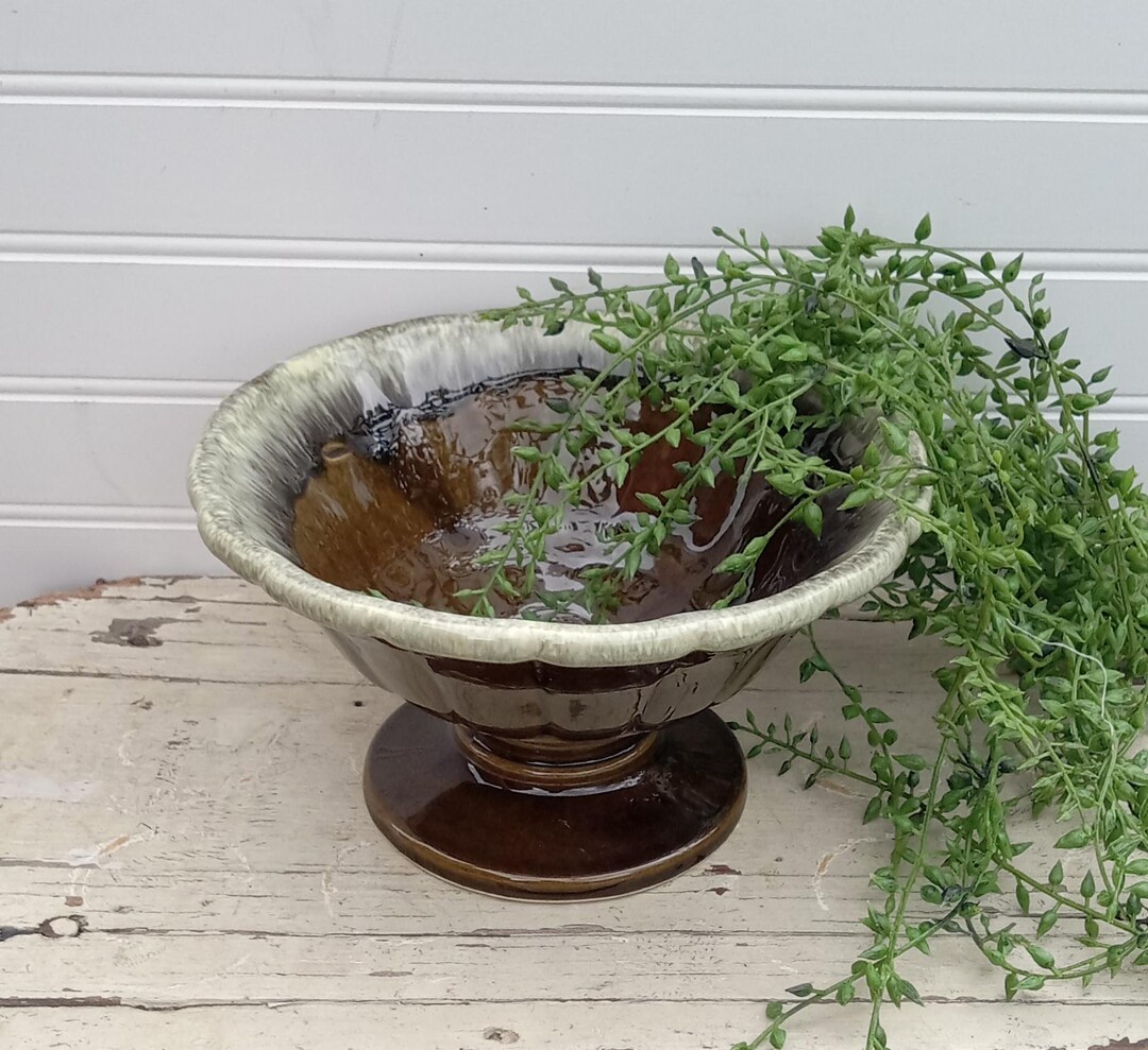 Hull Pottery Bowl/ Pottery Bowl/ Hull Bowl/ F95/ USA/ Pottery/ Brown ...