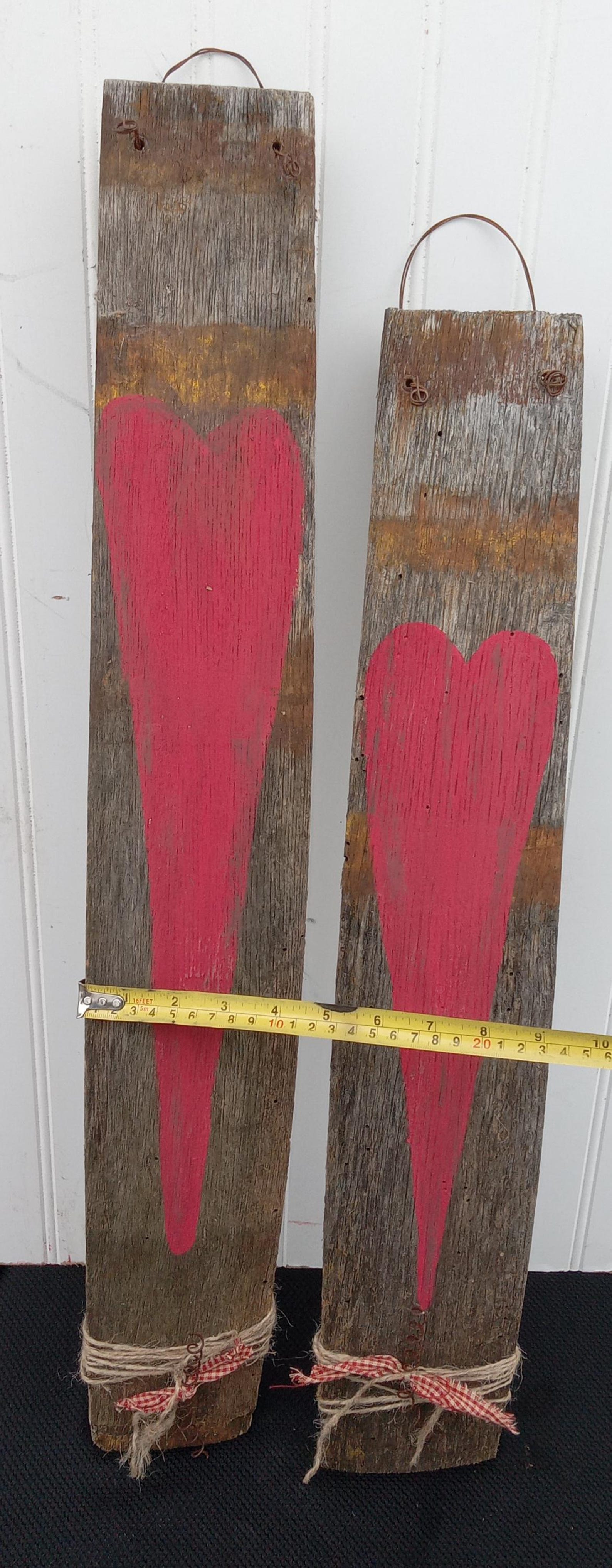 Barrel Slate Heart Decor/ Handpainted Primitive Heart/ Primitive Hearts ...