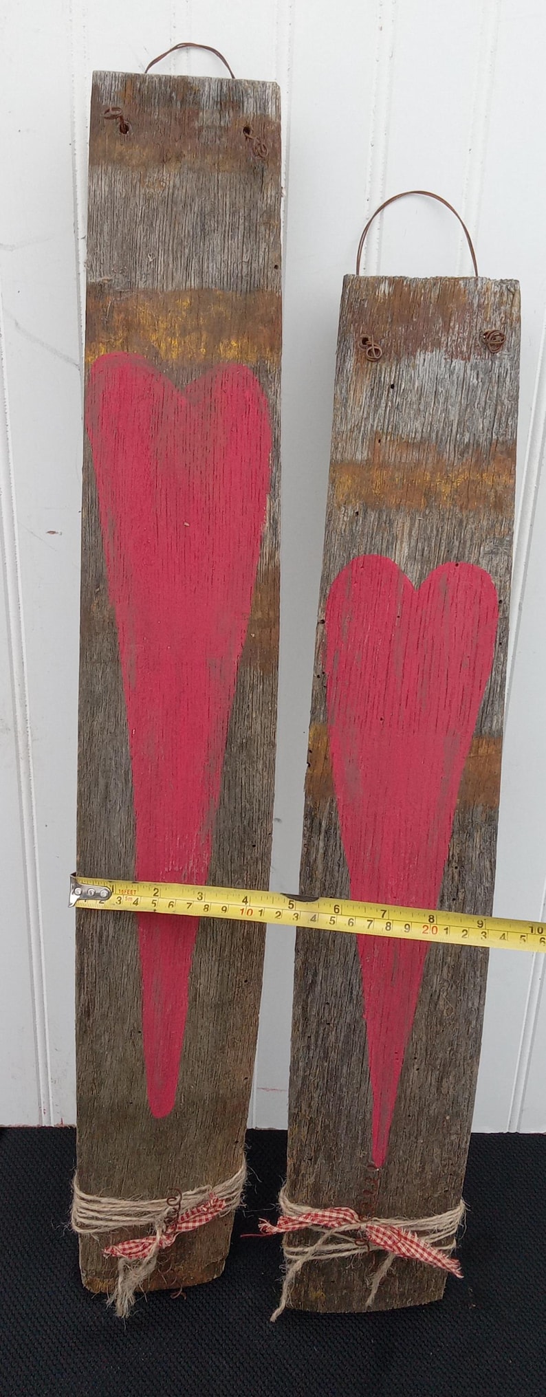 Barrel Slate Heart Decor/ Handpainted Primitive Heart/ Primitive Hearts ...