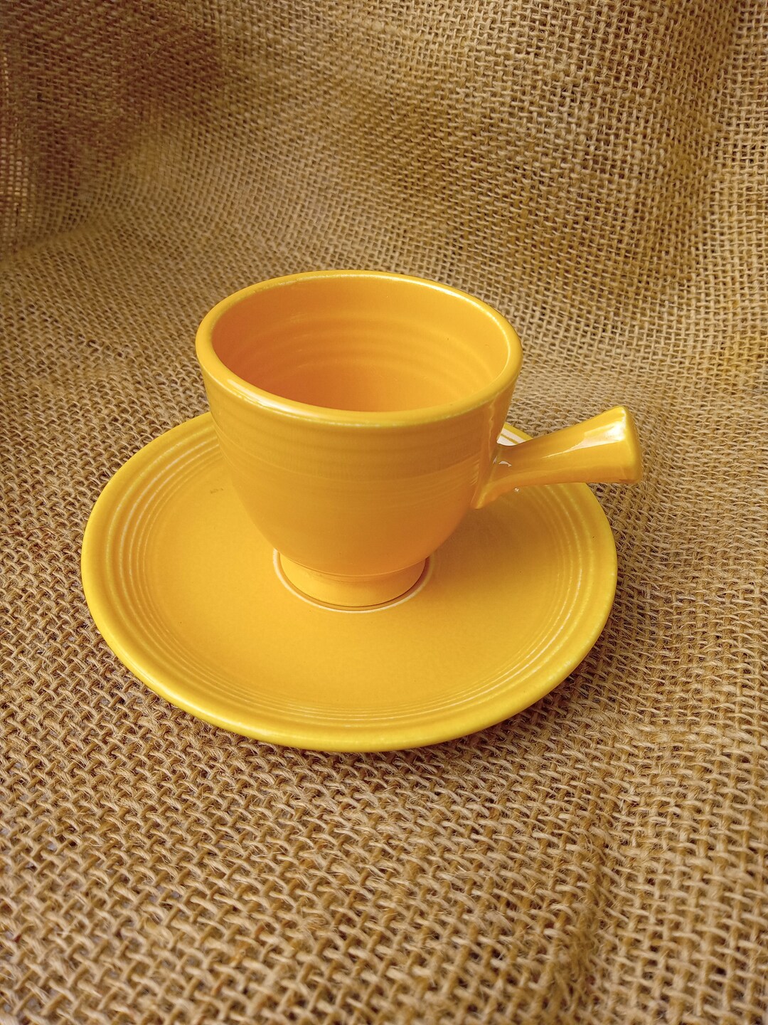 Vintage Fiesta Yellow Stick Handle Tea Cup/ Fiesta Tea Cup/ Vintage Tea ...