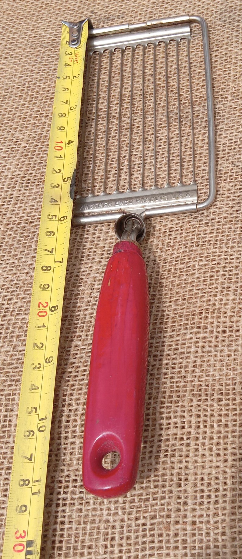 Vintage Red Handle Utensil/ Vintage Utensil/ Old Kitchen Tool/ Vintage ...