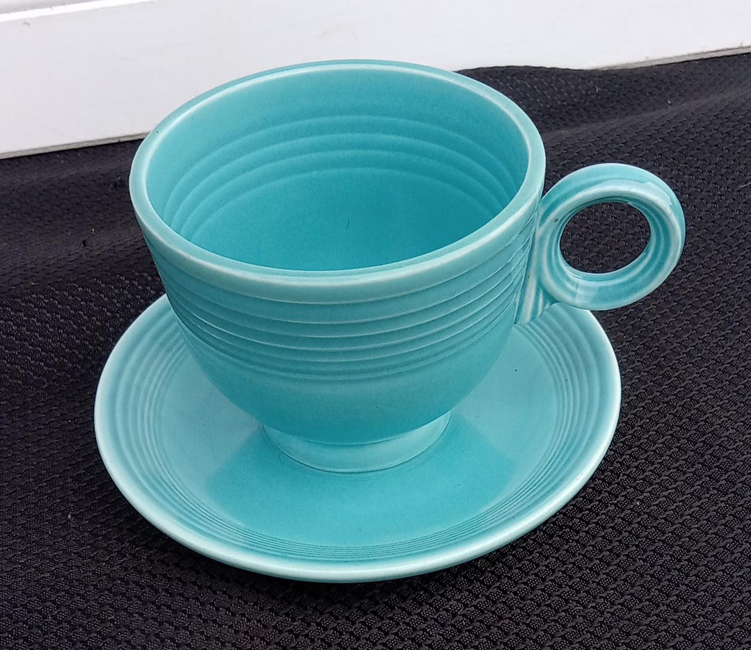 Fiesta Cup and Saucer/ Cup and Saucer/ Fiestaware/ Fiesta Cups/ Tea Cup ...