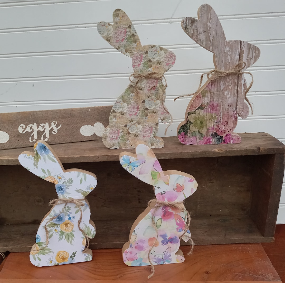 Wood Bunny/ Wood Bunnies/bunny/ Country Bunny Decor/ Bunny/ Bunny Decor ...