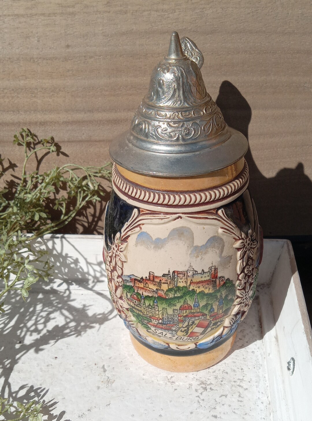 Beer Stein/ Steins/ Vintage Beer Stein/cup With Lid/ Beer Cup/ Cup ...