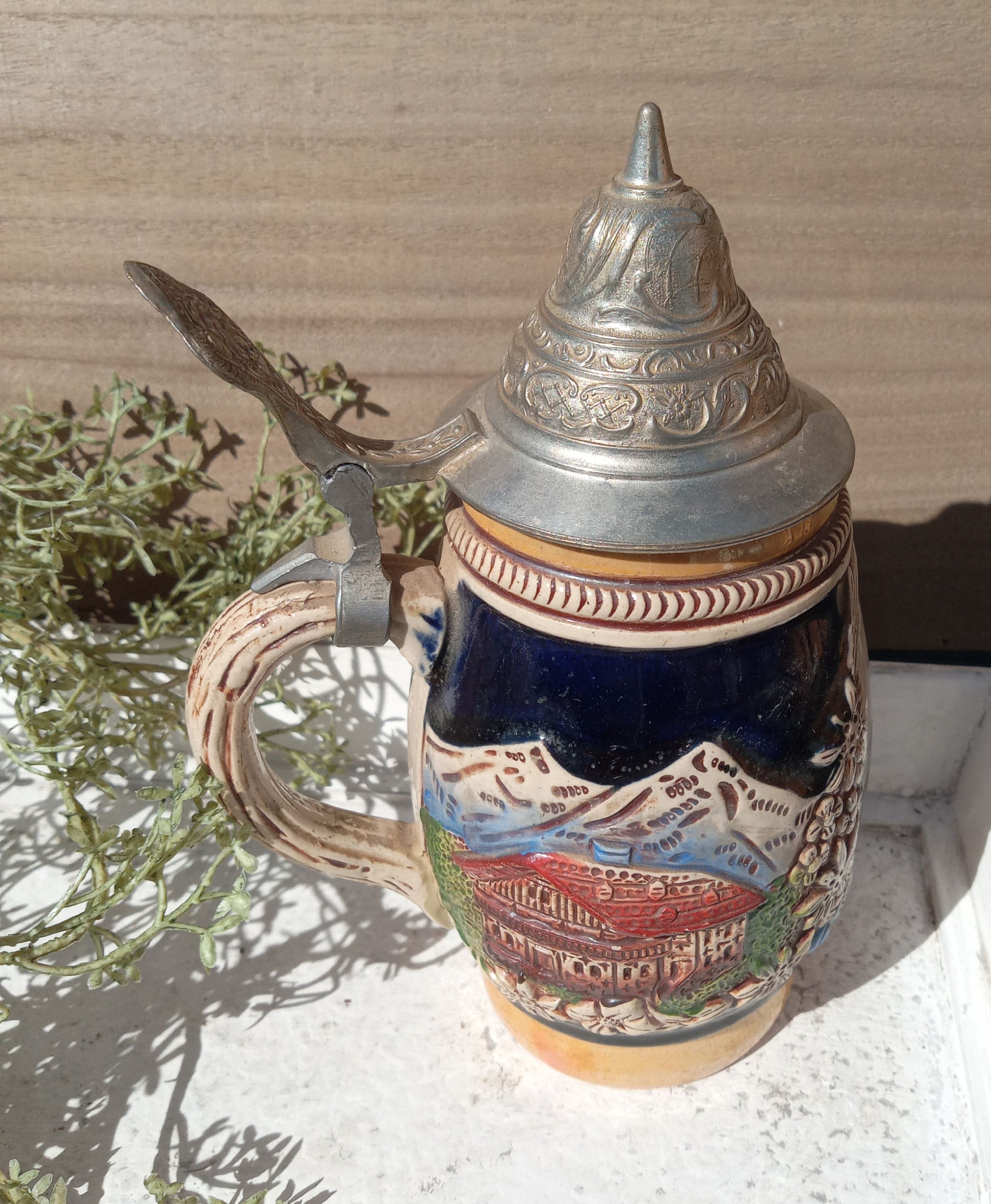 Beer Stein/ Steins/ Vintage Beer Stein/cup With Lid/ Beer Cup/ Cup ...