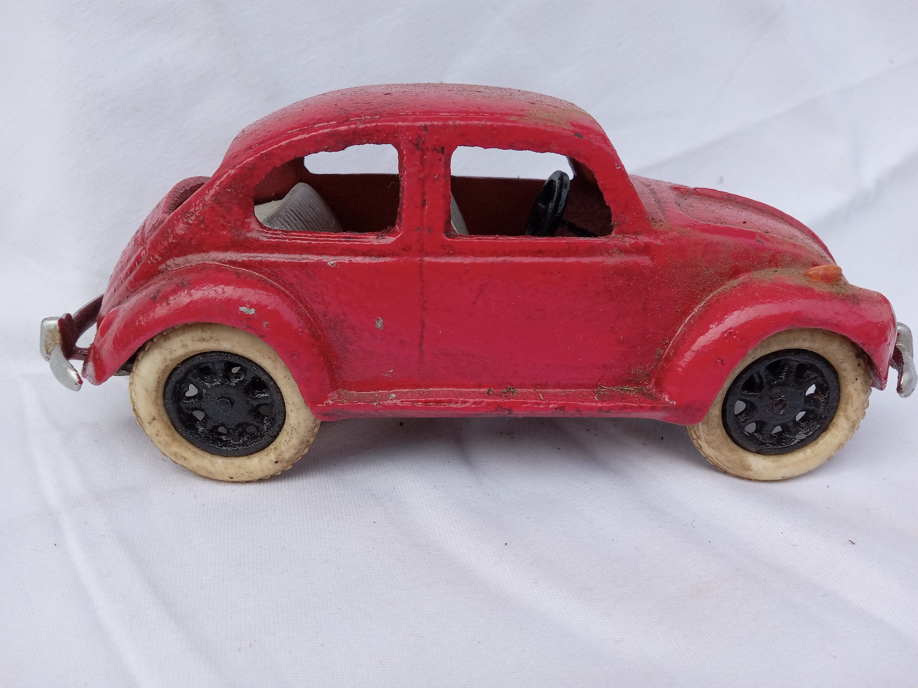 Cast Iron Beetle Car/ Beetle Bug/ Cast Iron Car/red Beetle Car/ Beetle ...