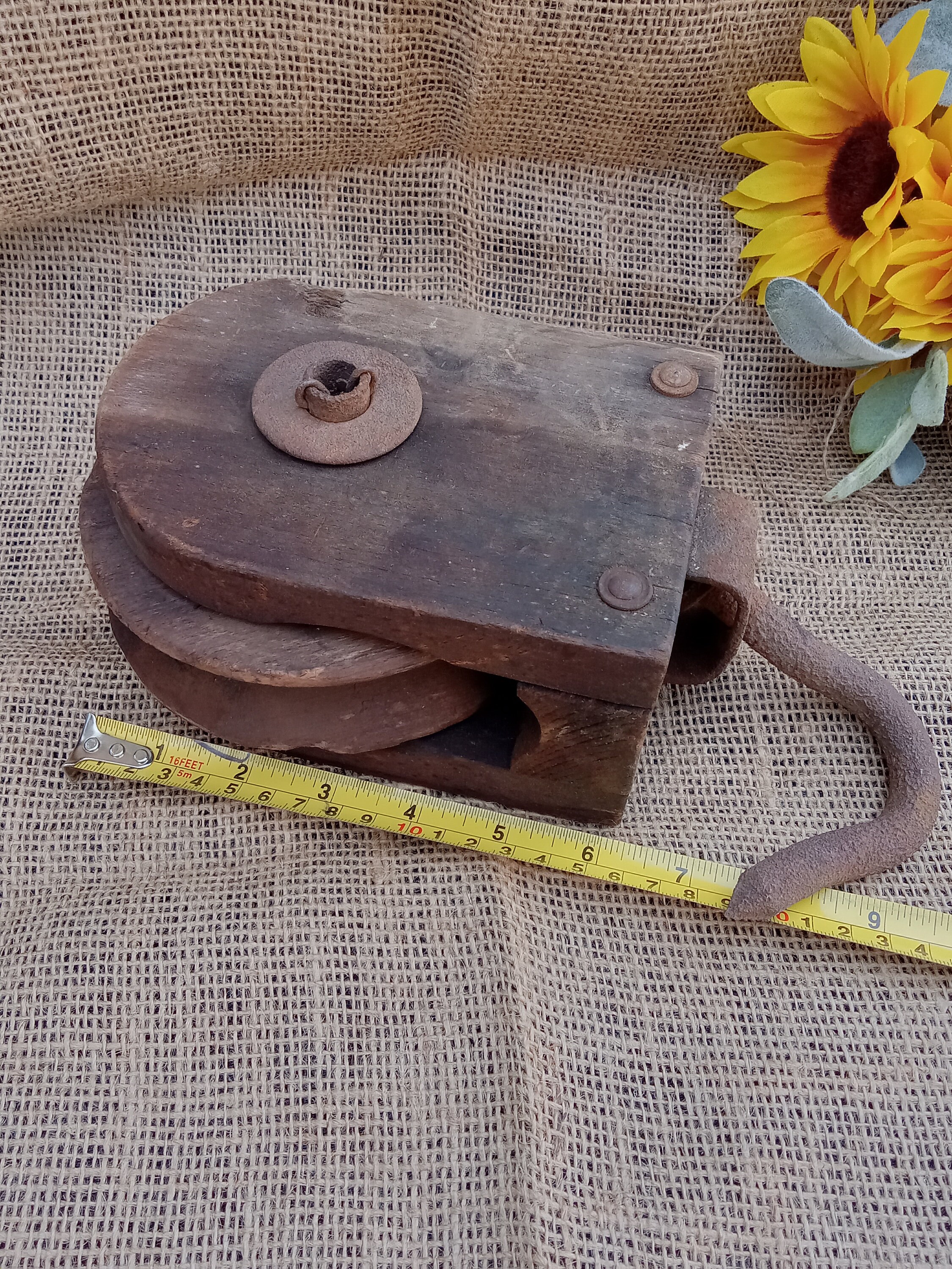 Vintage Wooden Pulley/antique Pulley/wooden Pulley - Etsy