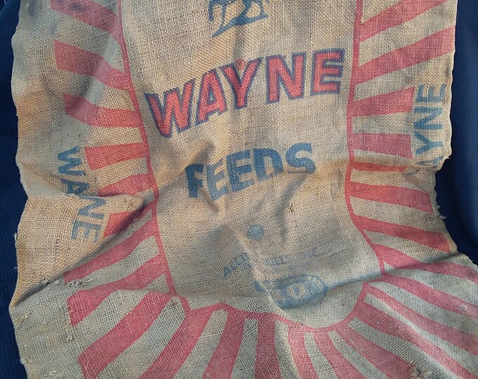 Feed Sack/wayne Feed Sack/ Feed Bag/wayne Feed Bag/ Vintage Feed Sack ...