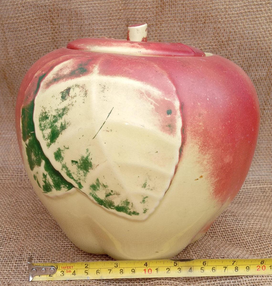 Vintage Apple Cookie Jar/ Antique Cookie Jar/ Apple Cookie Jar/ Cookie ...