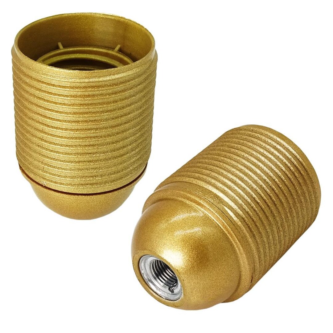 E27 Lamp Holder Shiny Gold Thread Jacket M10x1 Fine Thread TPL - Etsy