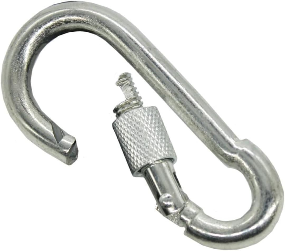 Carabiner With Screw Cap According to DIN 5299 Form C Galvanized Snap ...