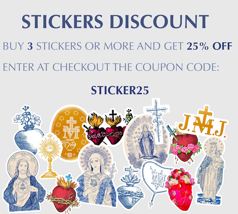 Laptop Joseph STICKER Catholic decor Holy Family Sacred Heart of Jesus ...