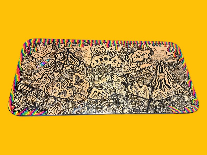 Rainbow Drip Doodle Coffee Table - Etsy