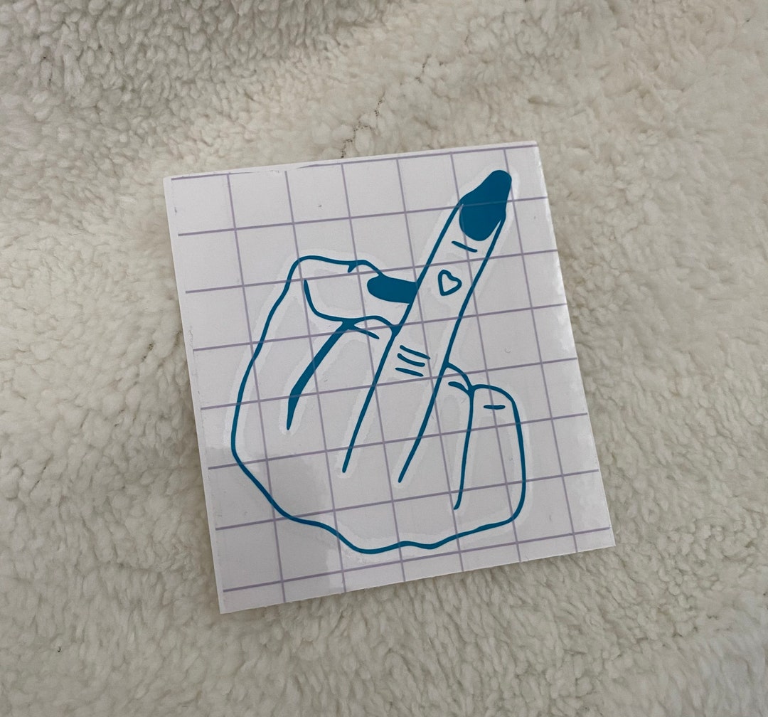 Middle finger sticker girl decals for car gifts for her - Etsy.de