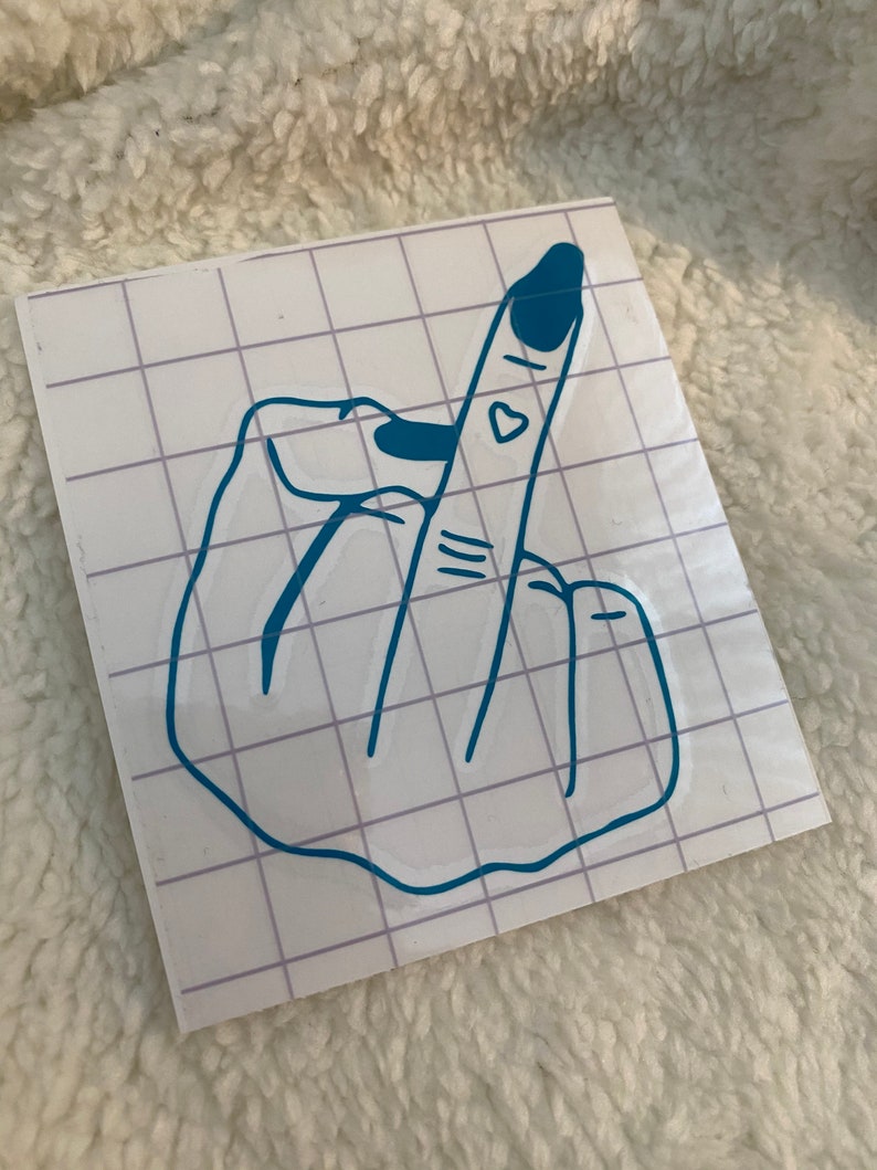 Middle Finger Sticker Girl Decals for Car Gifts for Her - Etsy