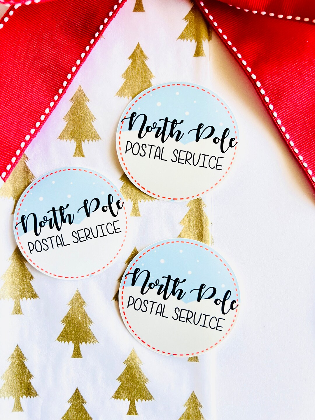 Christmas Postal Stickers, Merry Christmas Stickers, Mail Labels ...